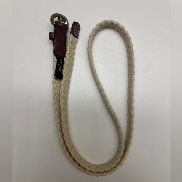 J. Crew | Accessories | Jcrew Braided Cream Belt Smallmedium | Poshmark